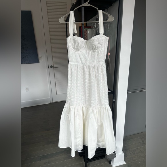 House of CB | Dresses | House Of Cb Elia White Broderie Anglaise Midi ...